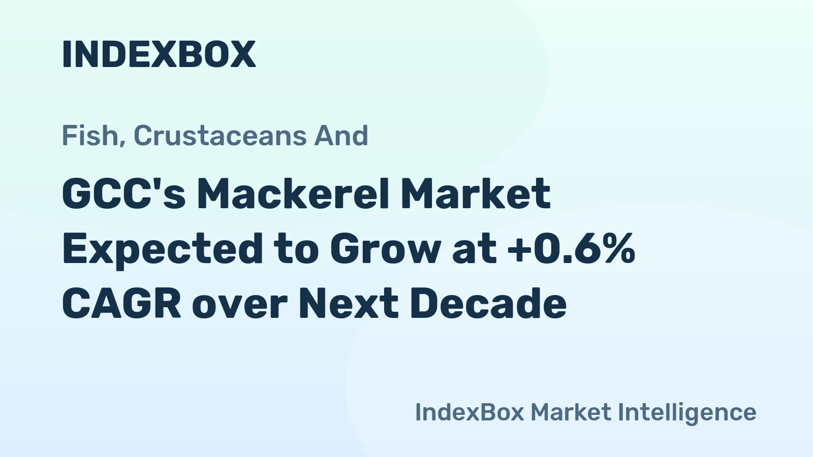 GCC's Mackerel Market Expected to Grow at +0.6% CAGR over Next Decade