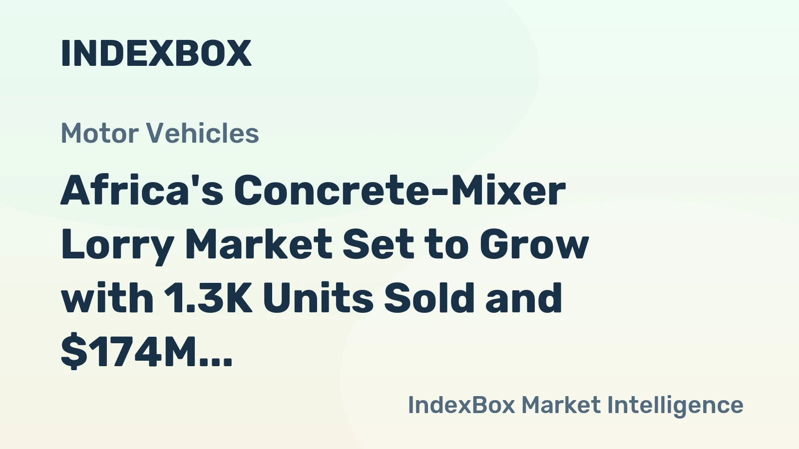 Africa's Concrete-Mixer Lorry Market Set to Grow with 1.3K Units Sold and $174M in Value by 2035