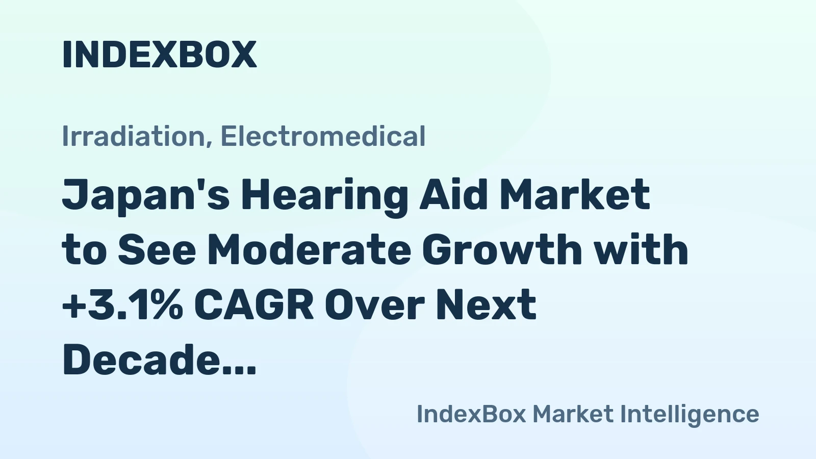 Japan's Hearing Aid Market to See Moderate Growth with +3.1% CAGR Over Next Decade
