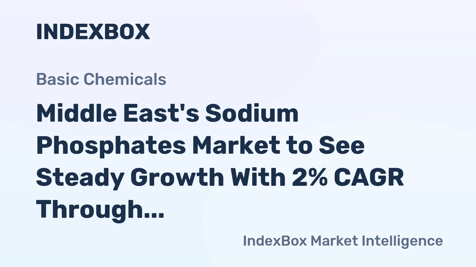 Middle East's Sodium Phosphates Market to See Steady Growth With 2% CAGR Through 2035