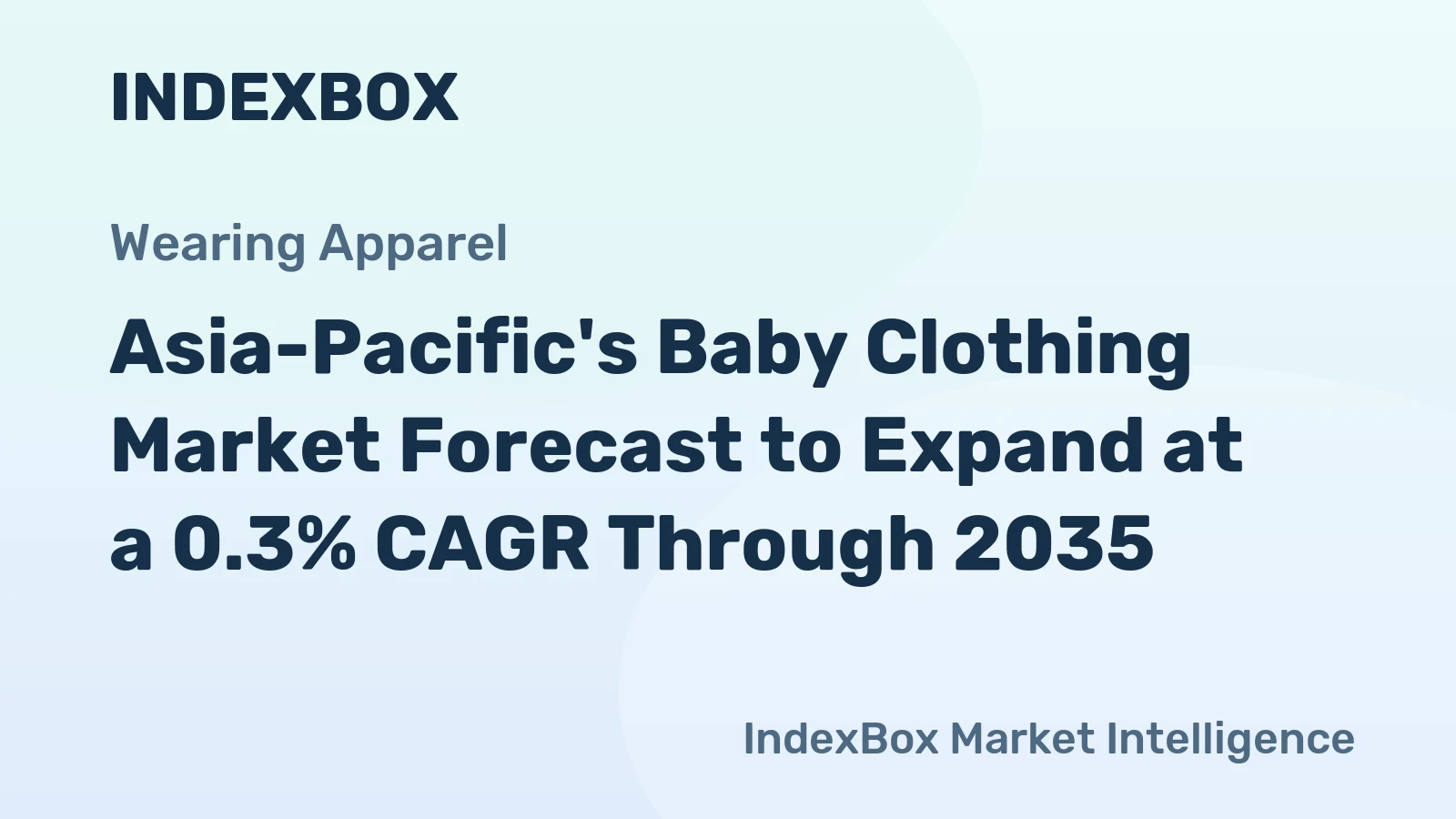 Asia-Pacific's Baby Clothing Market Forecast to Expand at a 0.3% CAGR Through 2035