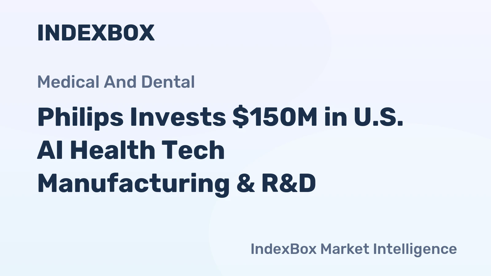 Philips Invests $150M in U.S. AI Health Tech Manufacturing & R&D