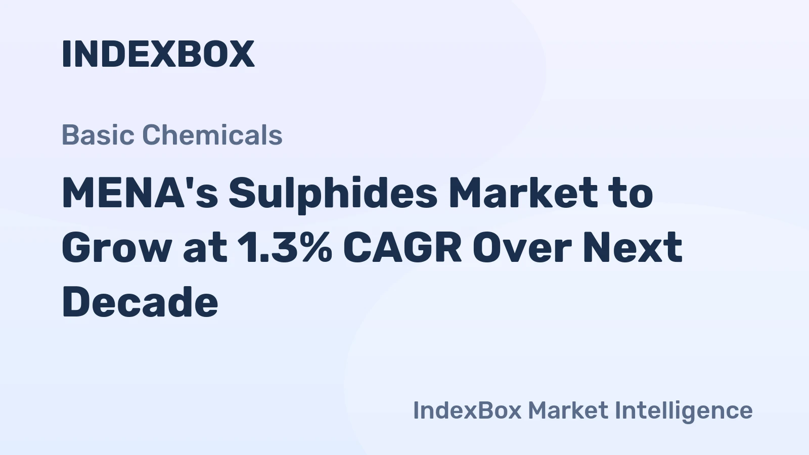 MENA's Sulphides Market to Grow at 1.3% CAGR Over Next Decade
