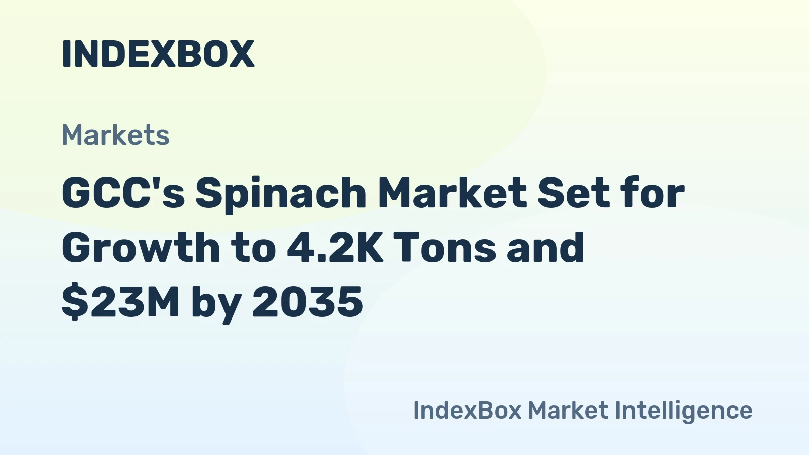 GCC's Spinach Market Set for Growth to 4.2K Tons and $23M by 2035