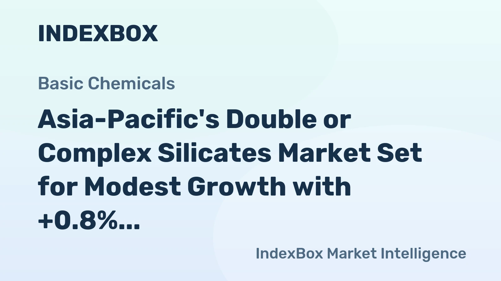 Asia-Pacific's Double or Complex Silicates Market Set for Modest Growth with +0.8% CAGR Through 2035