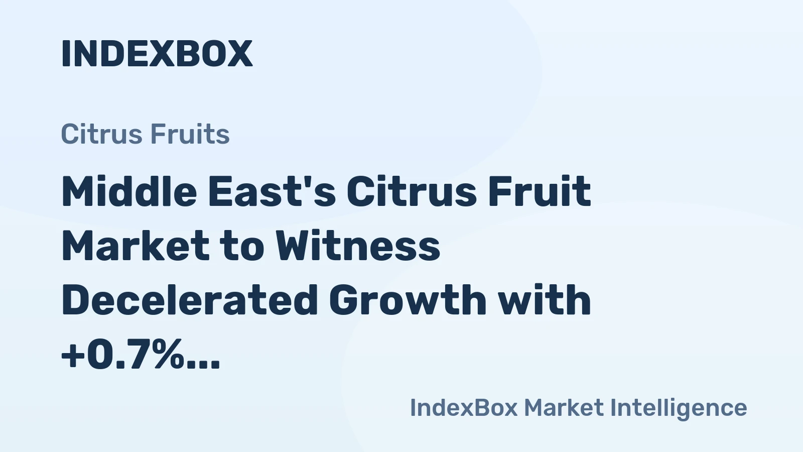 Middle East's Citrus Fruit Market to Witness Decelerated Growth with +0.7% CAGR through 2035