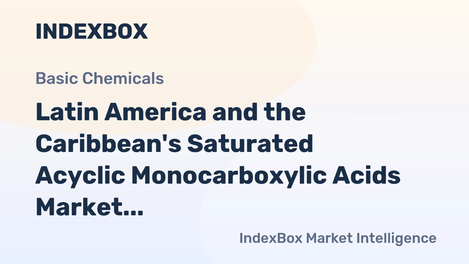 Latin America and the Caribbean's Saturated Acyclic Monocarboxylic Acids Market to Reach 2.5M Tons and $5.8B by 2035