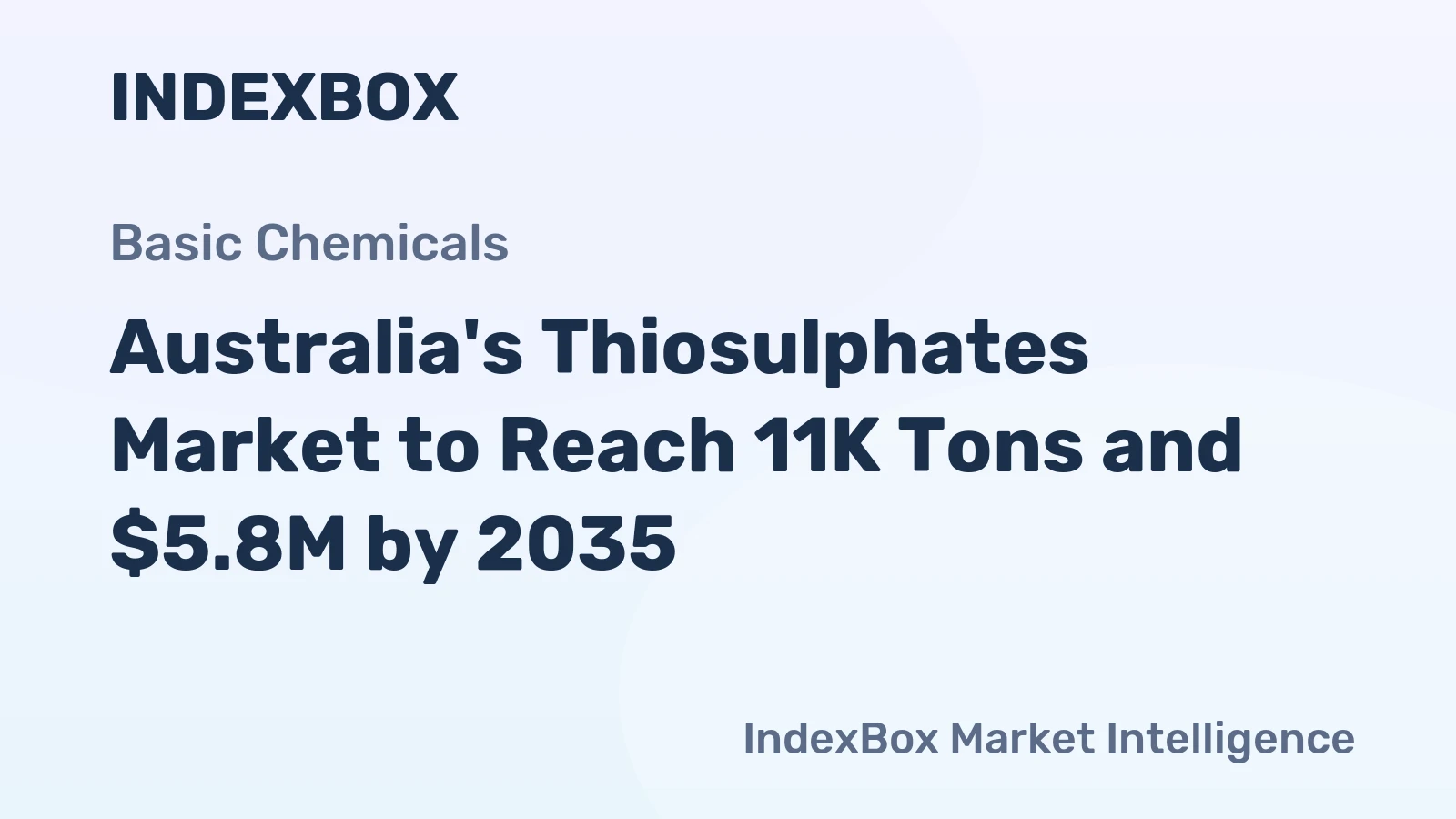 Australia's Thiosulphates Market to Reach 11K Tons and $5.8M by 2035