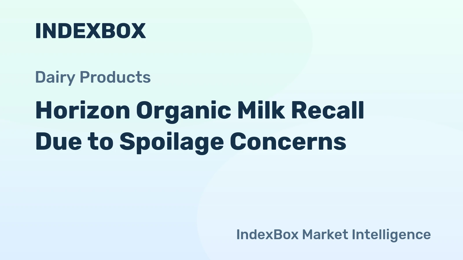 Horizon Organic Milk Recall Due to Spoilage Concerns
