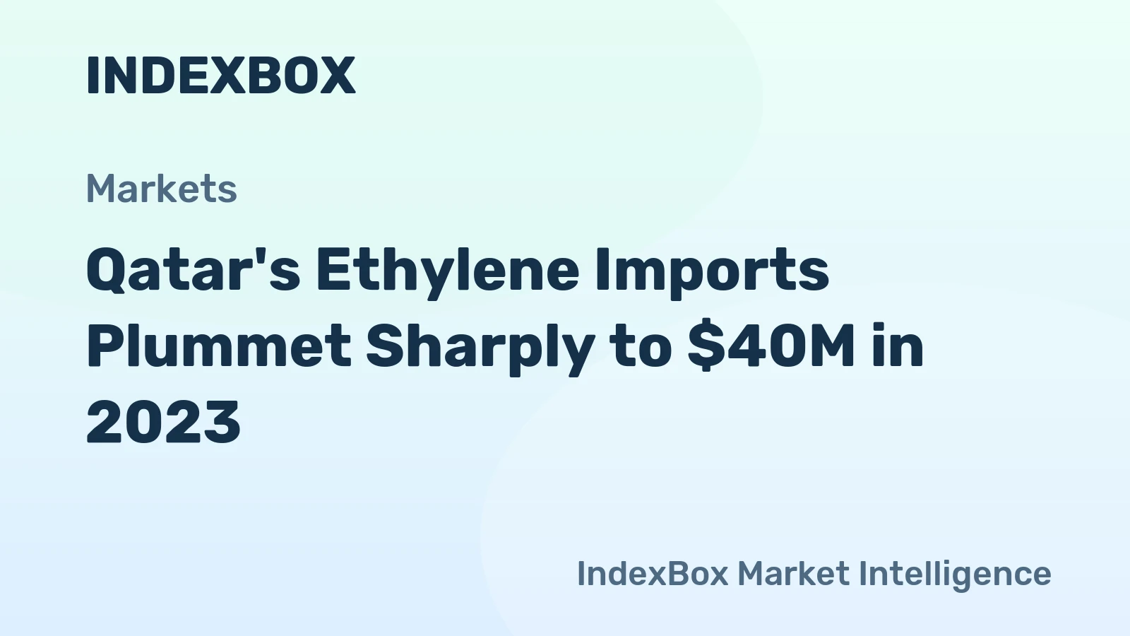 Qatar's Ethylene Imports Plummet Sharply to $40M in 2023