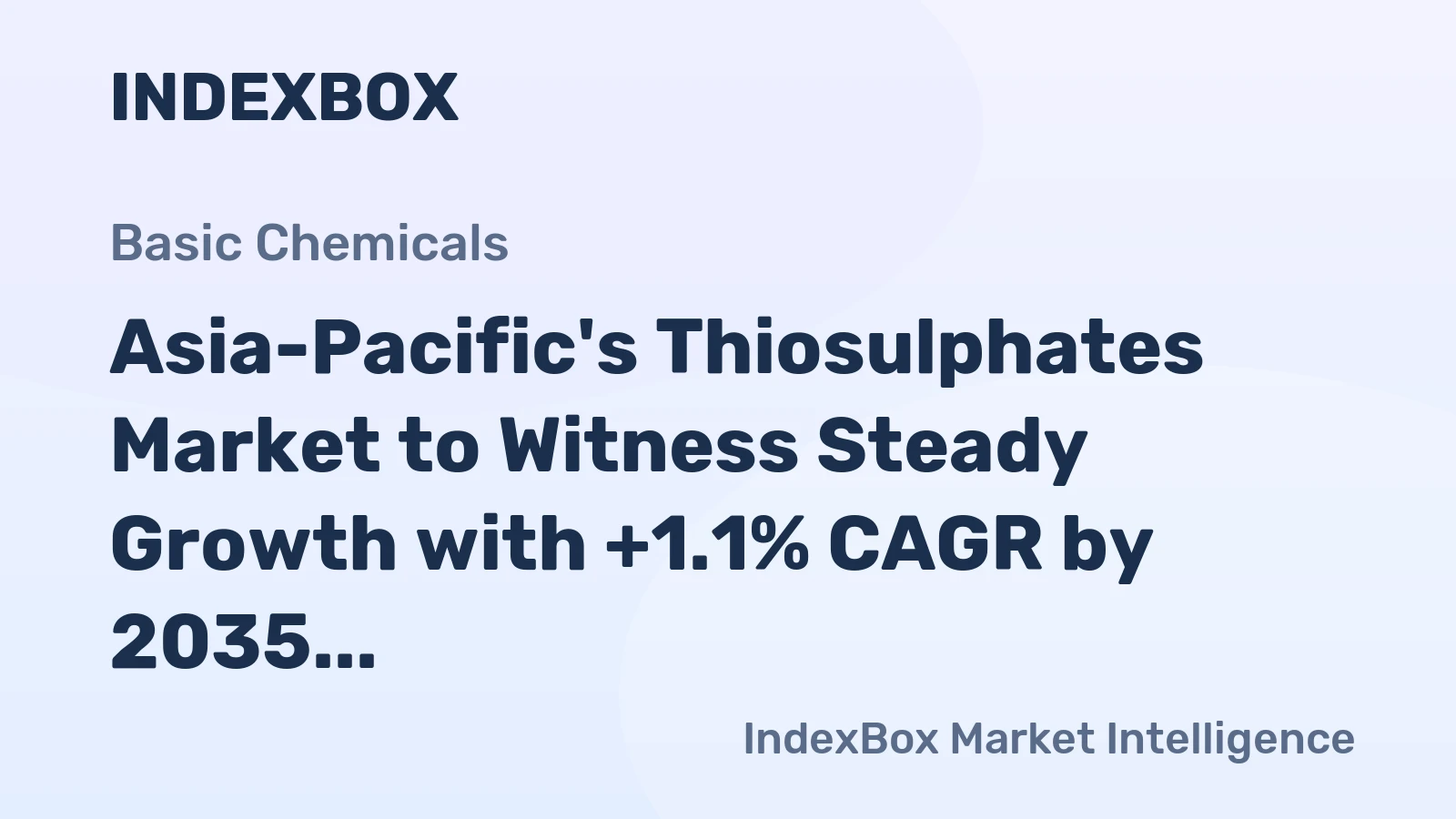 Asia-Pacific's Thiosulphates Market to Witness Steady Growth with +1.1% CAGR by 2035