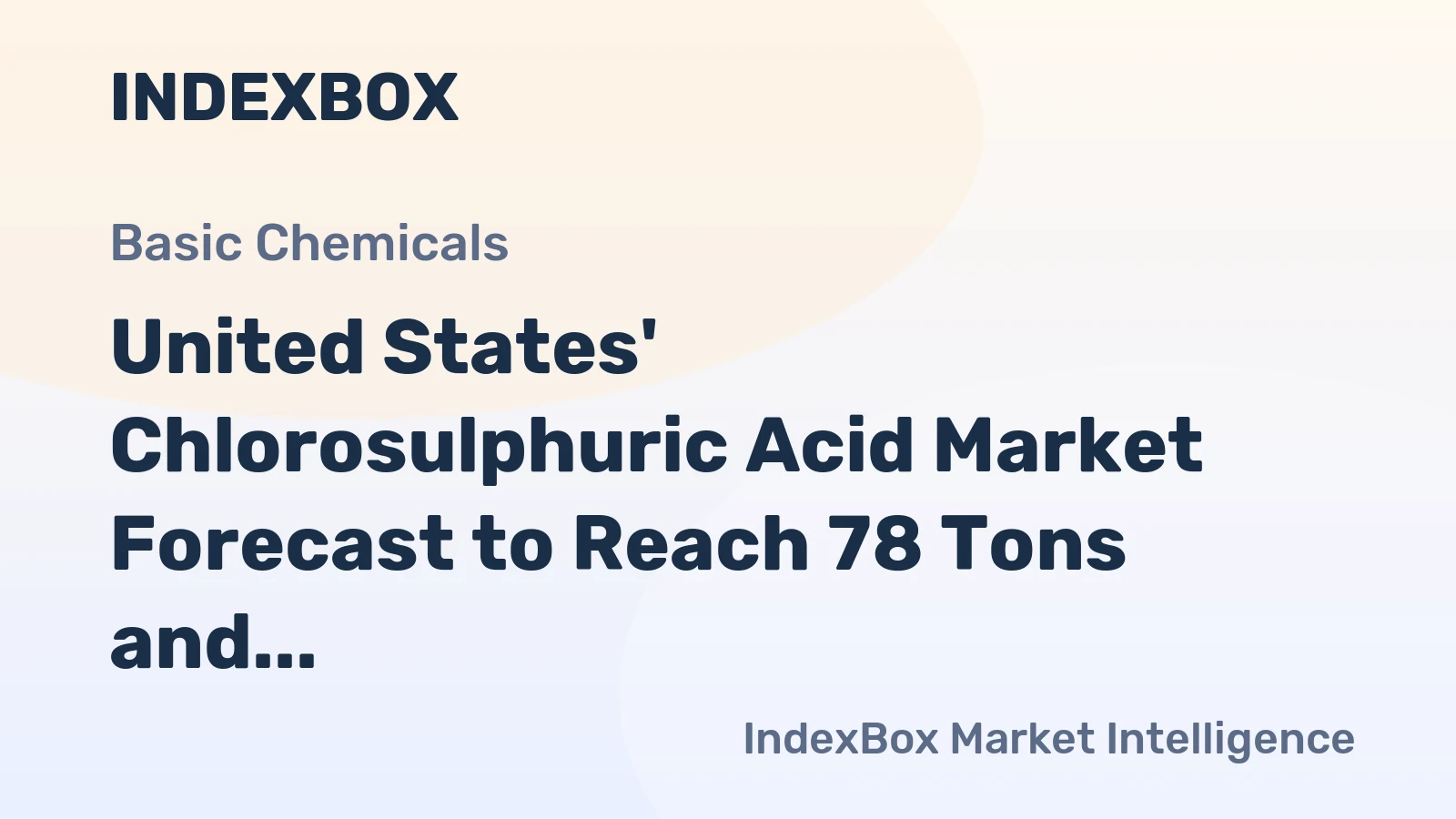 United States' Chlorosulphuric Acid Market Forecast to Reach 78 Tons and $171K by 2035