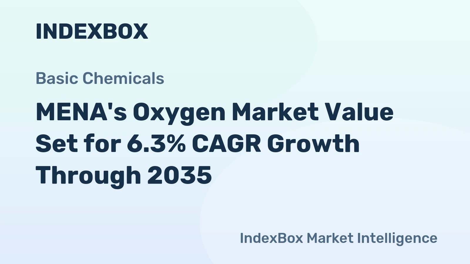 MENA's Oxygen Market Value Set for 6.3% CAGR Growth Through 2035