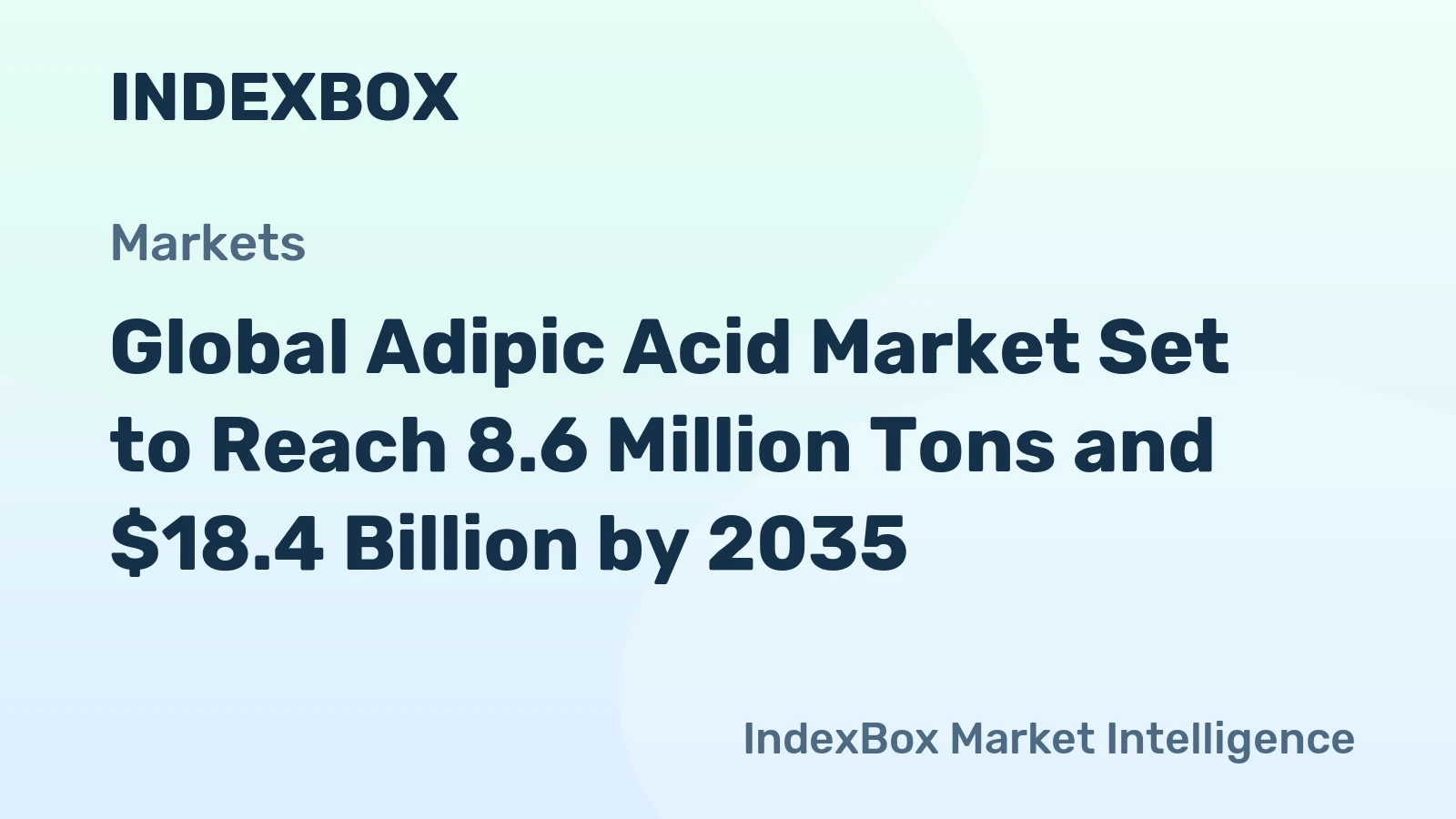 Global Adipic Acid Market Set to Reach 8.6 Million Tons and $18.4 Billion by 2035