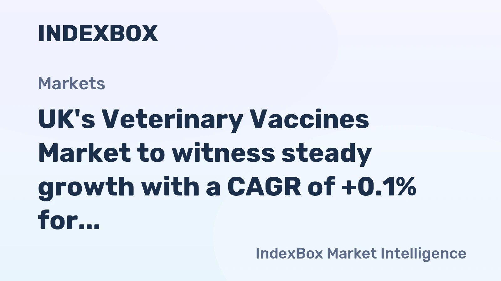 UK's Veterinary Vaccines Market to witness steady growth with a CAGR of +0.1% for the period 2024-2035