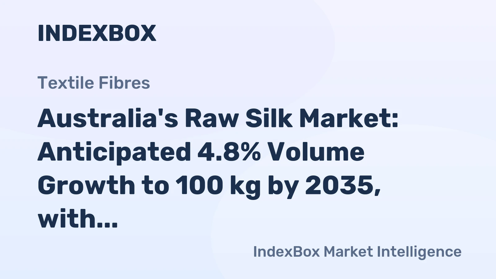 Australia's Raw Silk Market: Anticipated 4.8% Volume Growth to 100 kg by 2035, with +5.9% Value Increase to $5K