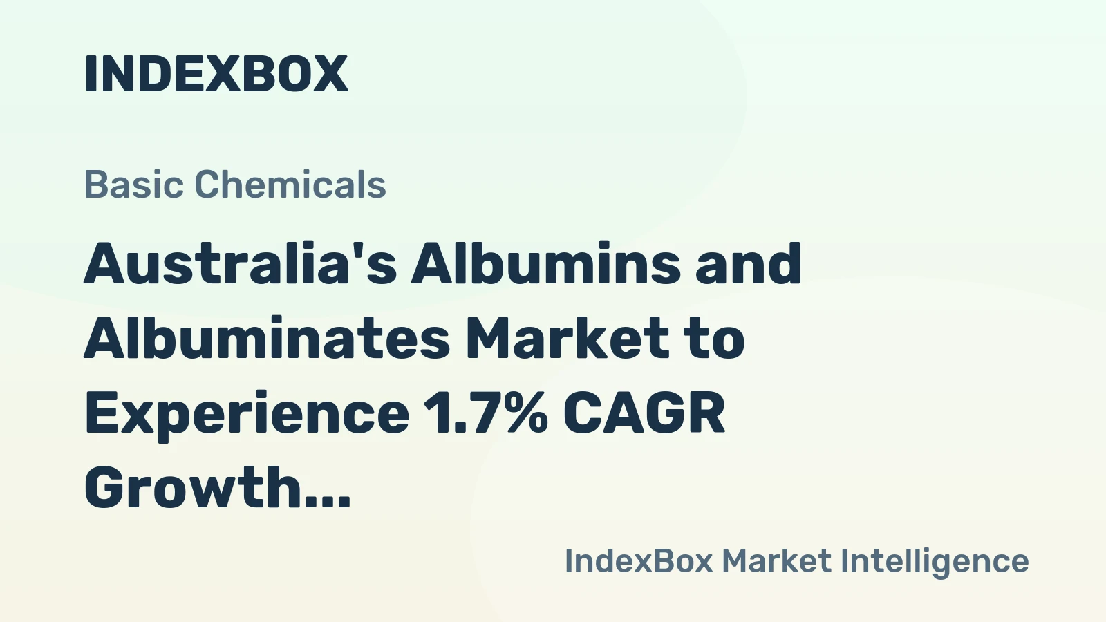 Australia's Albumins and Albuminates Market to Experience 1.7% CAGR Growth Over Next Decade