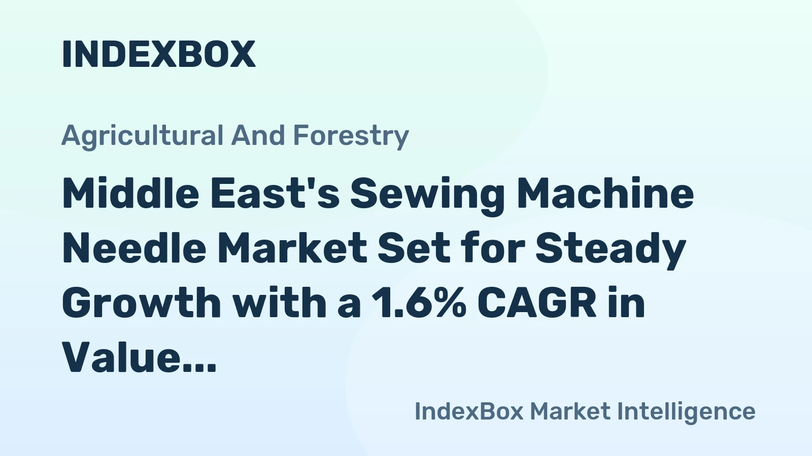 Middle East's Sewing Machine Needle Market Set for Steady Growth with a 1.6% CAGR in Value
