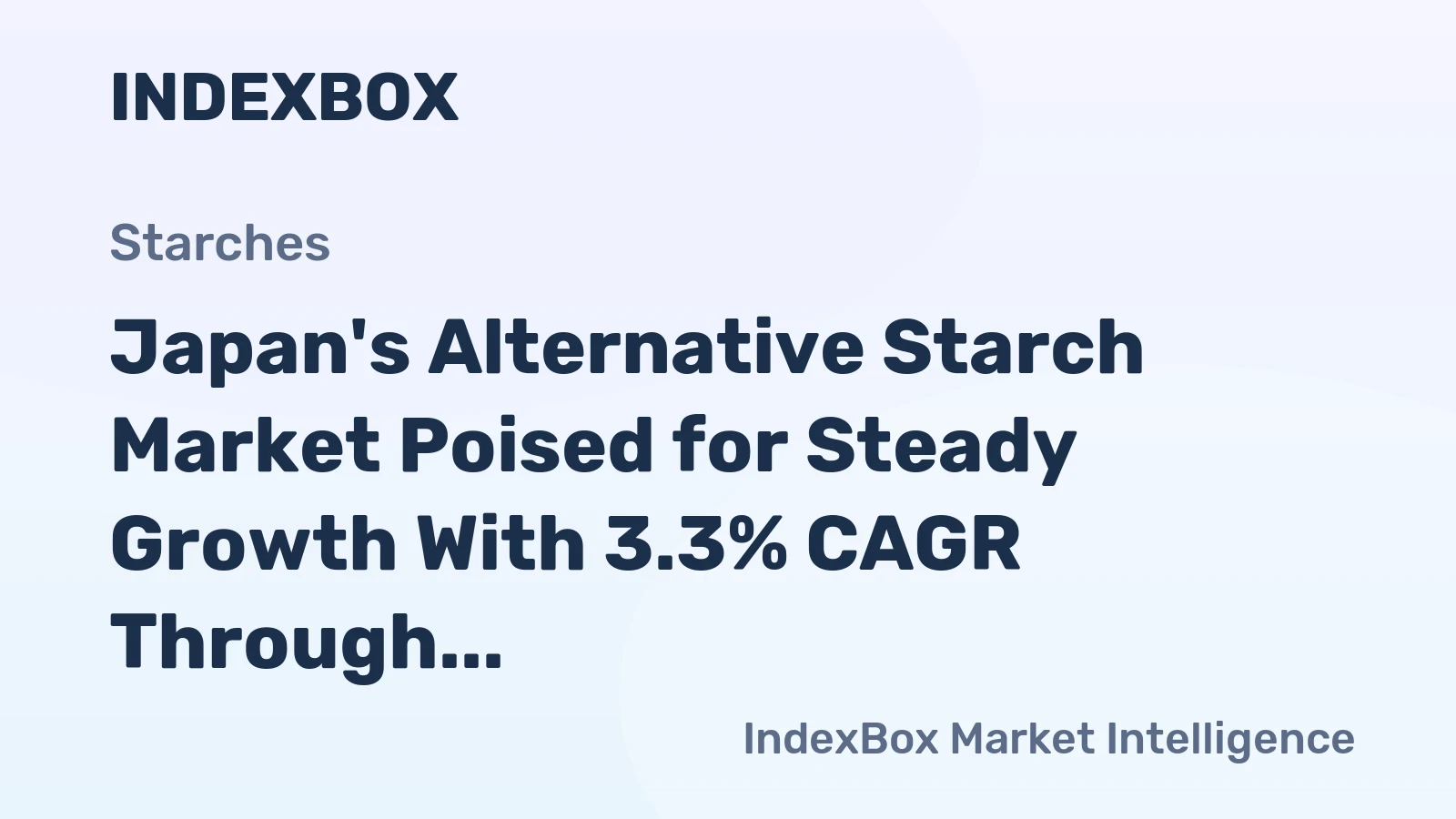 Japan's Alternative Starch Market Poised for Steady Growth With 3.3% CAGR Through 2035