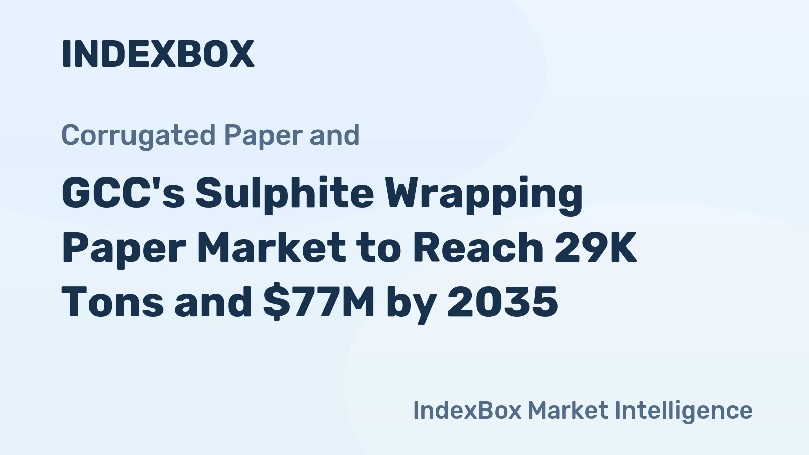 GCC's Sulphite Wrapping Paper Market to Reach 29K Tons and $77M by 2035