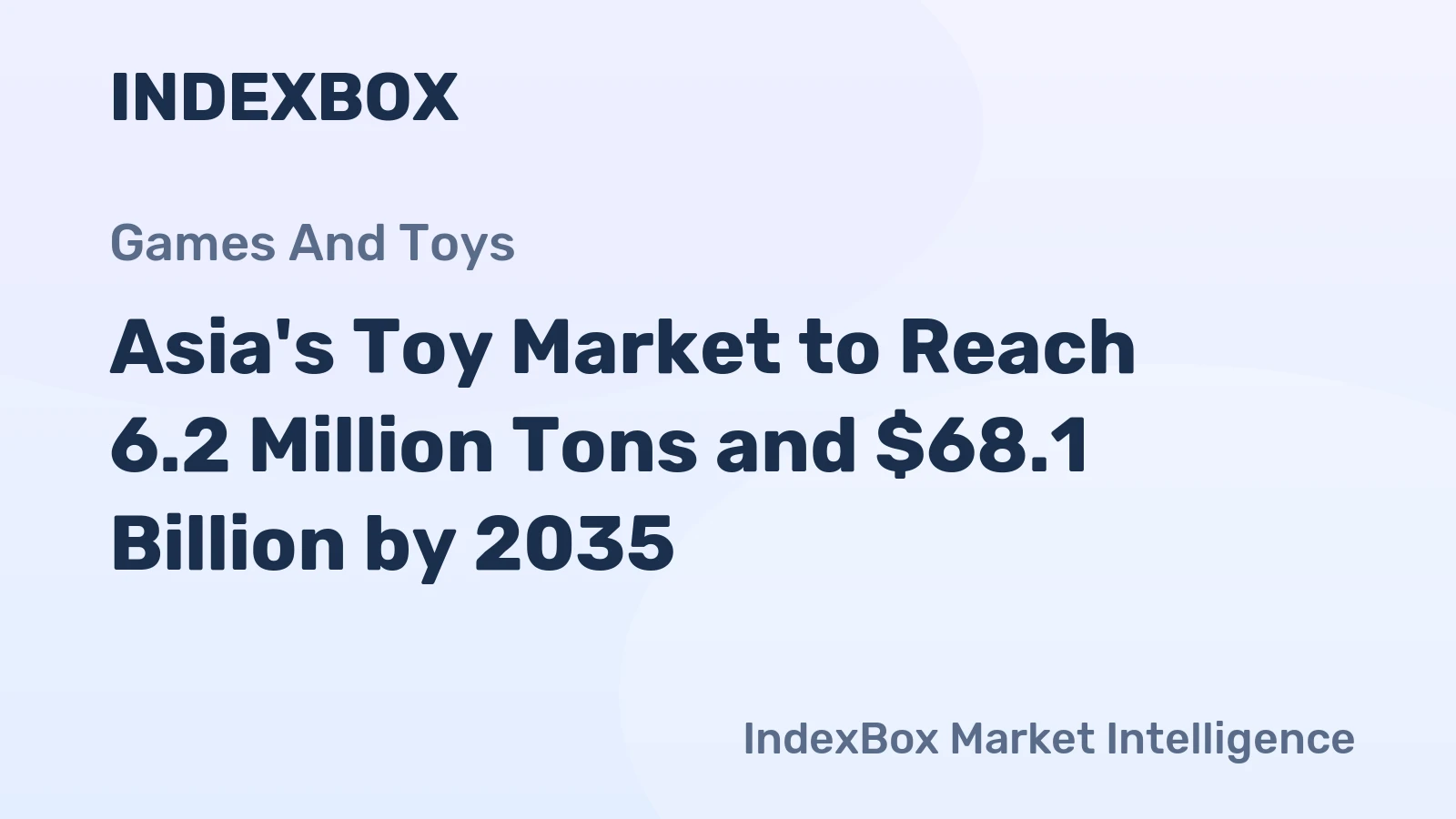 Asia's Toy Market to Reach 6.2 Million Tons and $68.1 Billion by 2035
