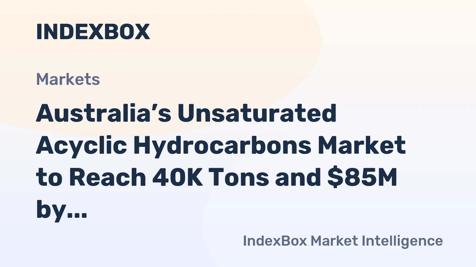 Australia’s Unsaturated Acyclic Hydrocarbons Market to Reach 40K Tons and $85M by 2035