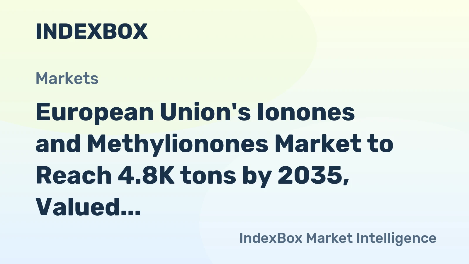 European Union's Ionones and Methylionones Market to Reach 4.8K tons by 2035, Valued at $71M