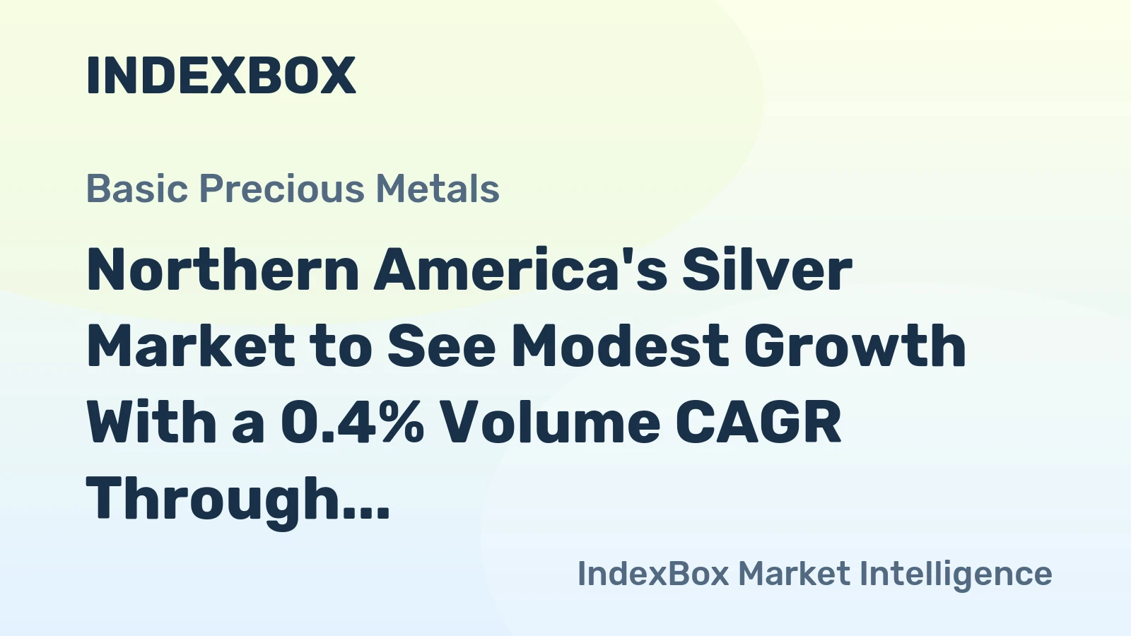 Northern America's Silver Market to See Modest Growth With a 0.4% Volume CAGR Through 2035