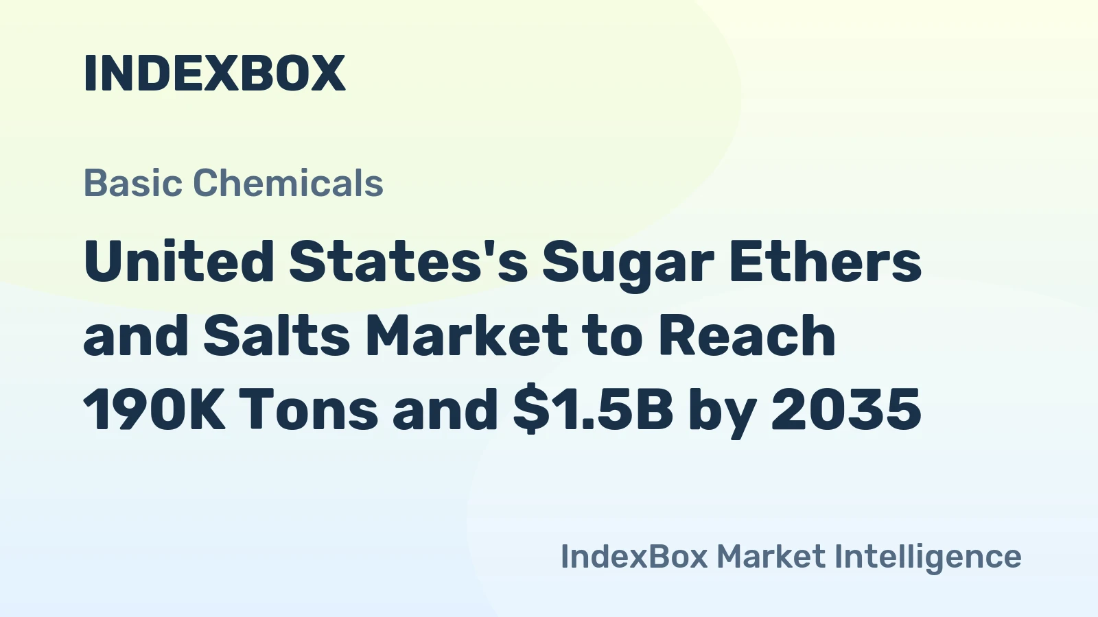 United States's Sugar Ethers and Salts Market to Reach 190K Tons and $1.5B by 2035