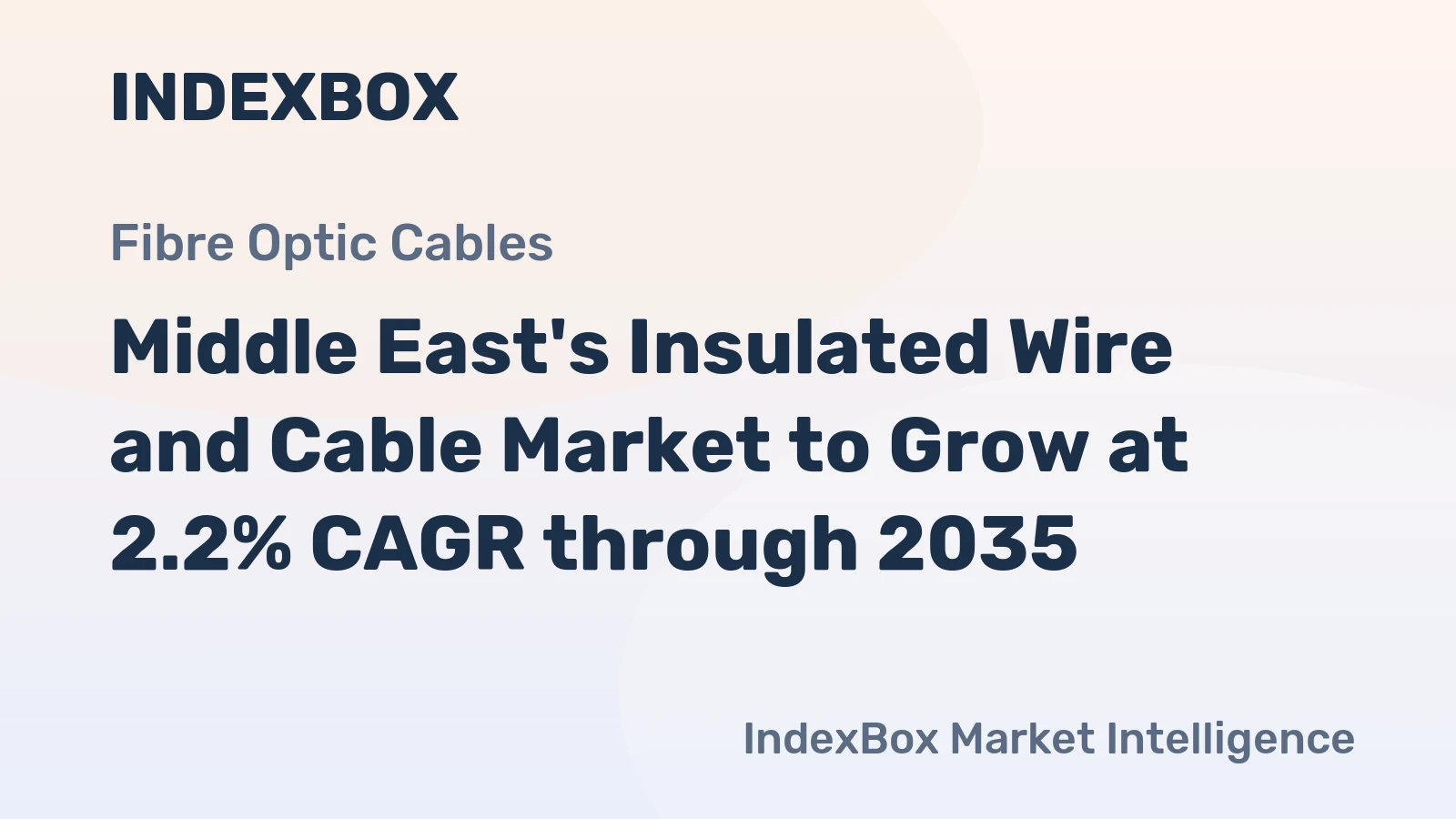 Middle East's Insulated Wire and Cable Market to Grow at 2.2% CAGR through 2035