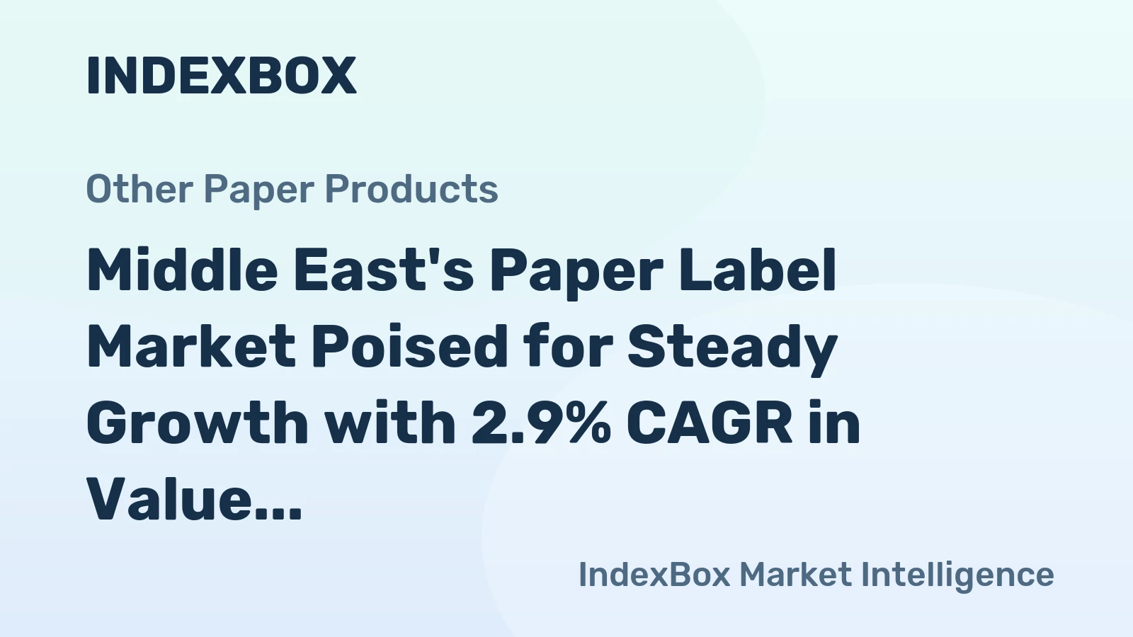 Middle East's Paper Label Market Poised for Steady Growth with 2.9% CAGR in Value Through 2035