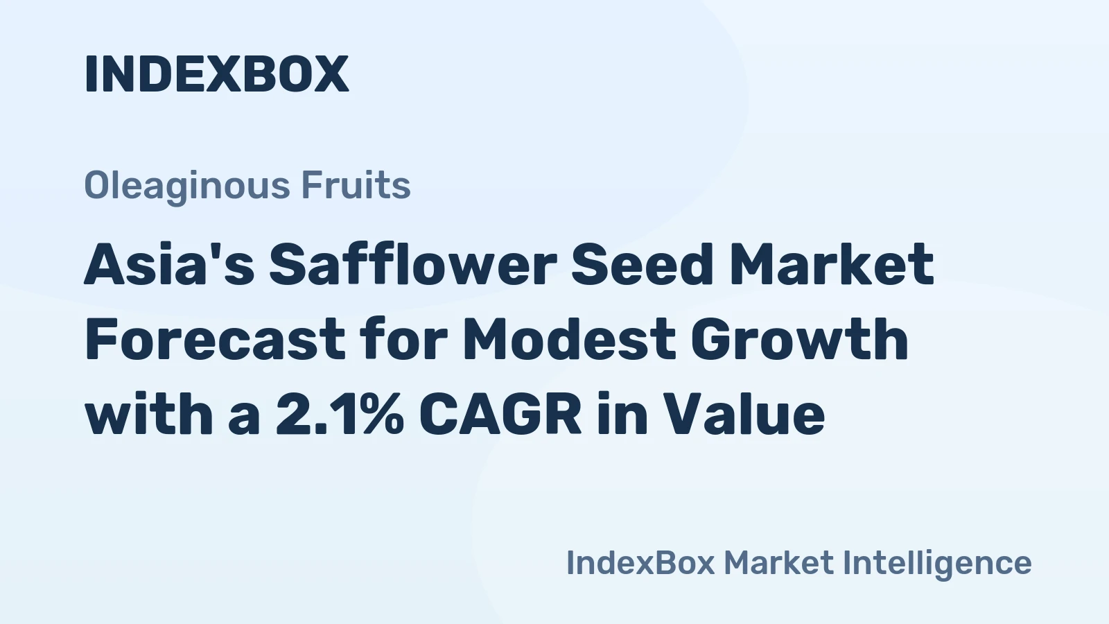 Asia's Safflower Seed Market Forecast for Modest Growth with a 2.1% CAGR in Value