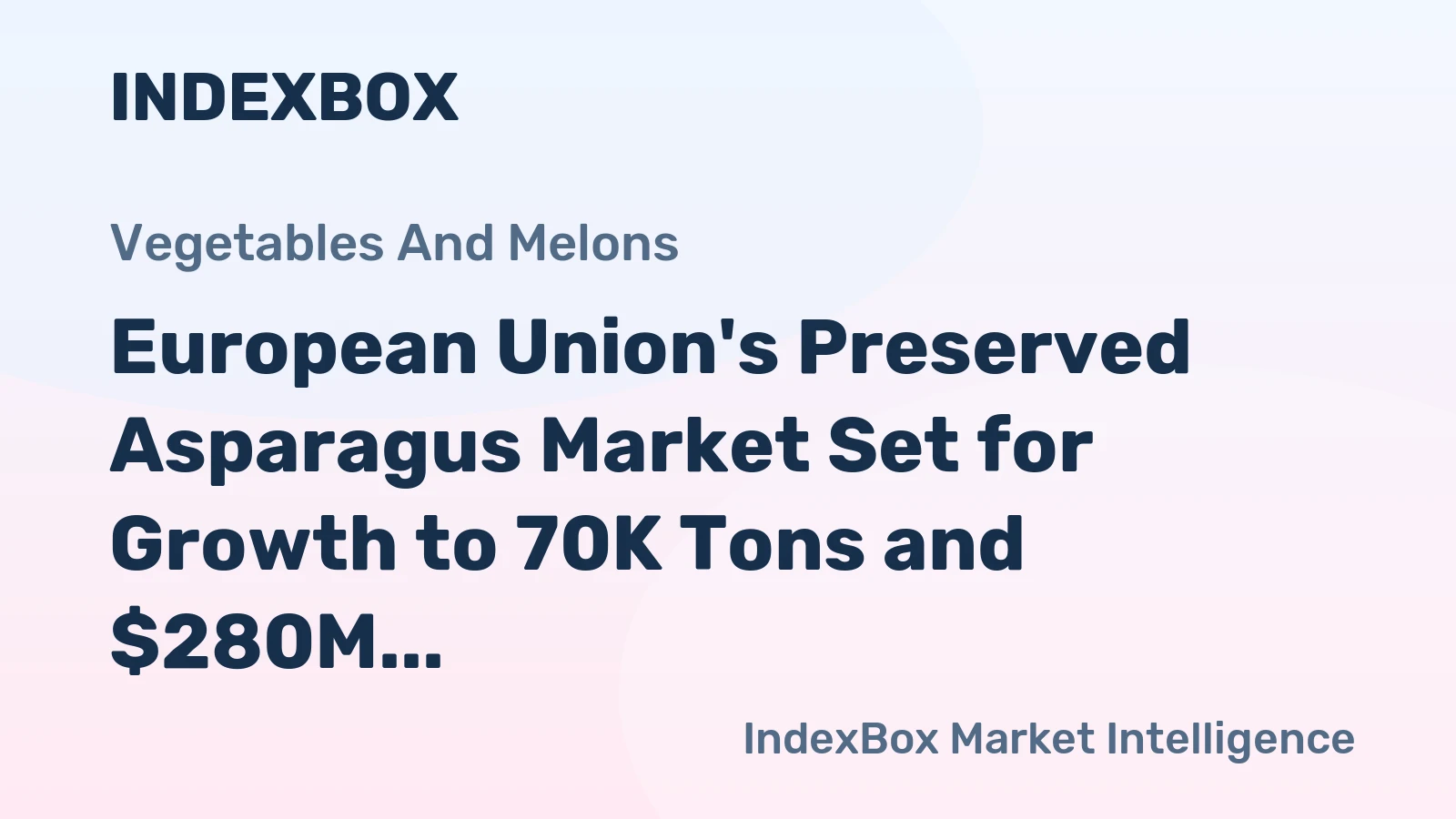 European Union's Preserved Asparagus Market Set for Growth to 70K Tons and $280M After Recent Contraction