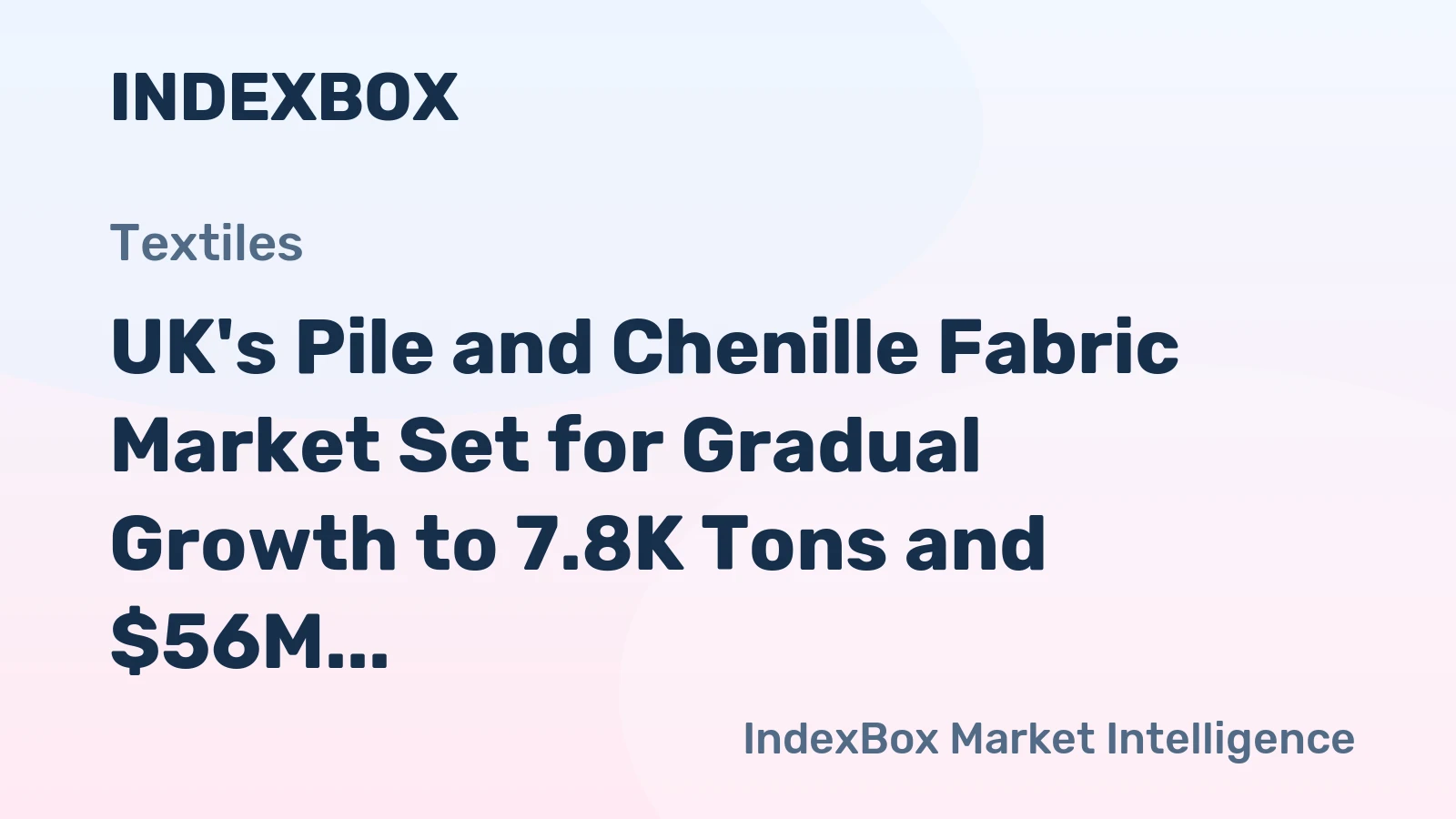 UK's Pile and Chenille Fabric Market Set for Gradual Growth to 7.8K Tons and $56M Value