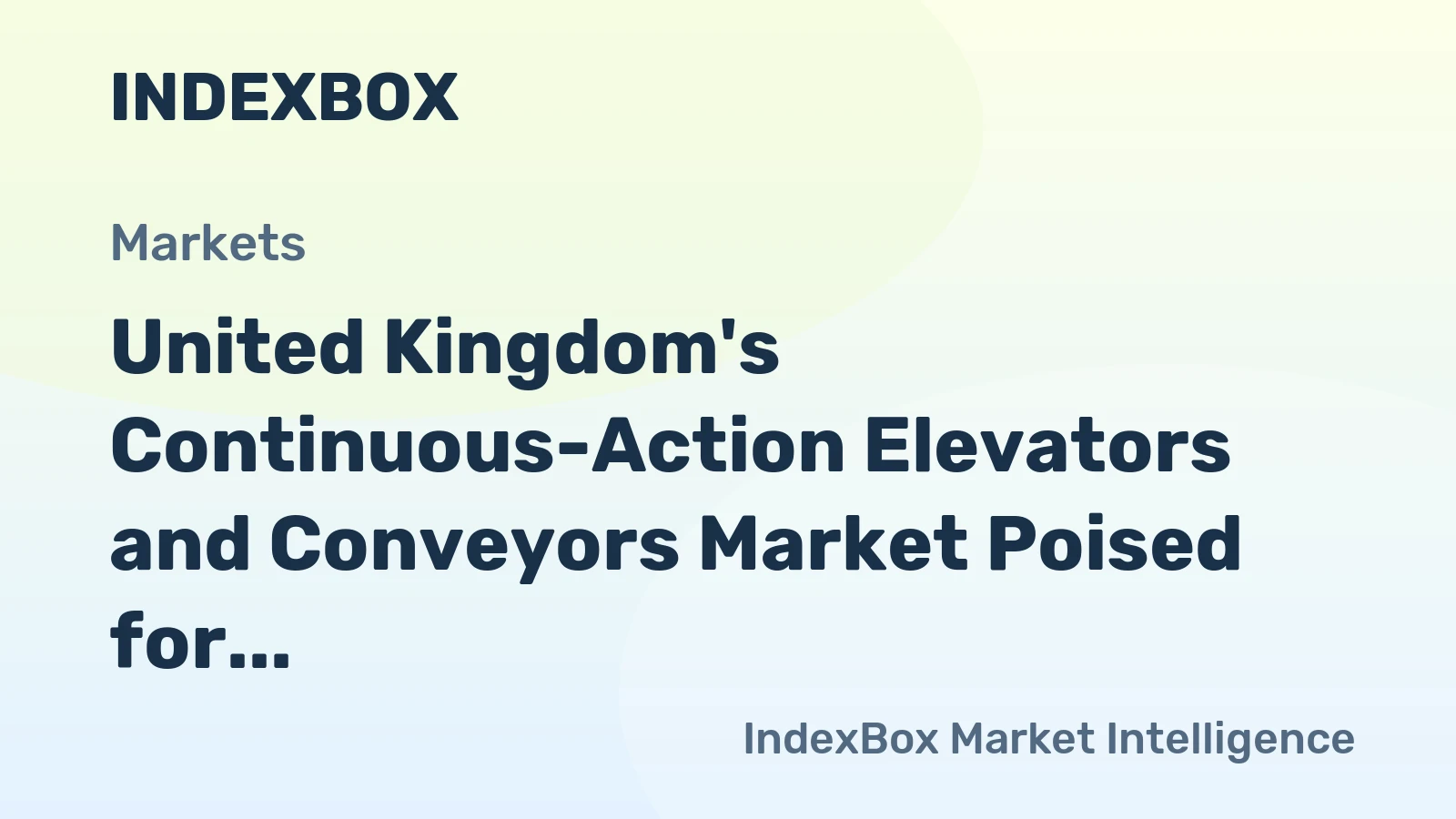 United Kingdom's Continuous-Action Elevators and Conveyors Market Poised for Steady 27% CAGR Growth Through 2035