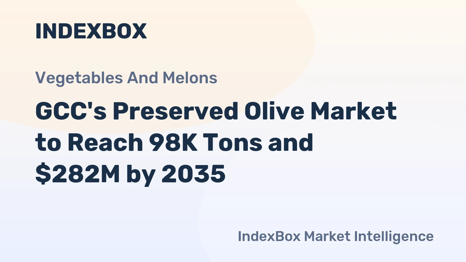 GCC's Preserved Olive Market to Reach 98K Tons and $282M by 2035