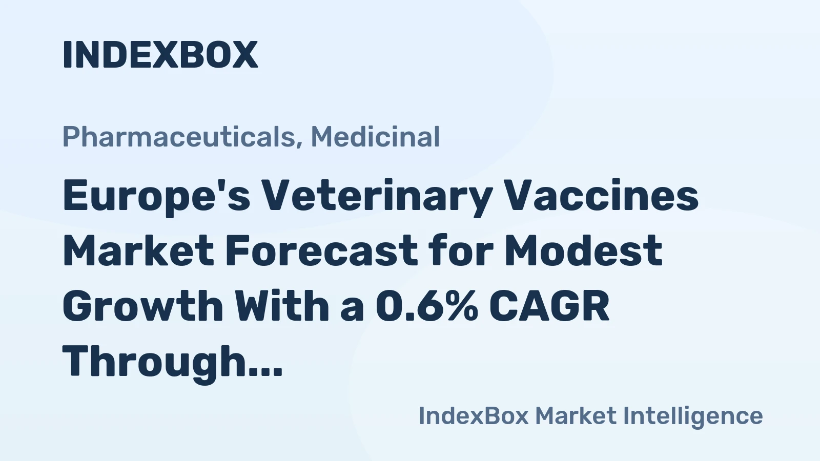Europe's Veterinary Vaccines Market Forecast for Modest Growth With a 0.6% CAGR Through 2035