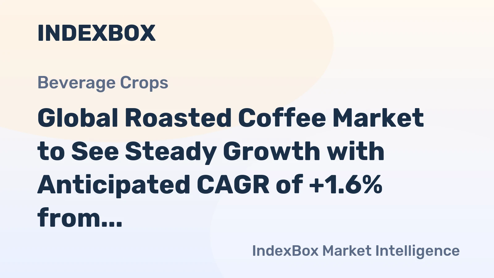 Global Roasted Coffee Market to See Steady Growth with Anticipated CAGR of +1.6% from 2024-2035