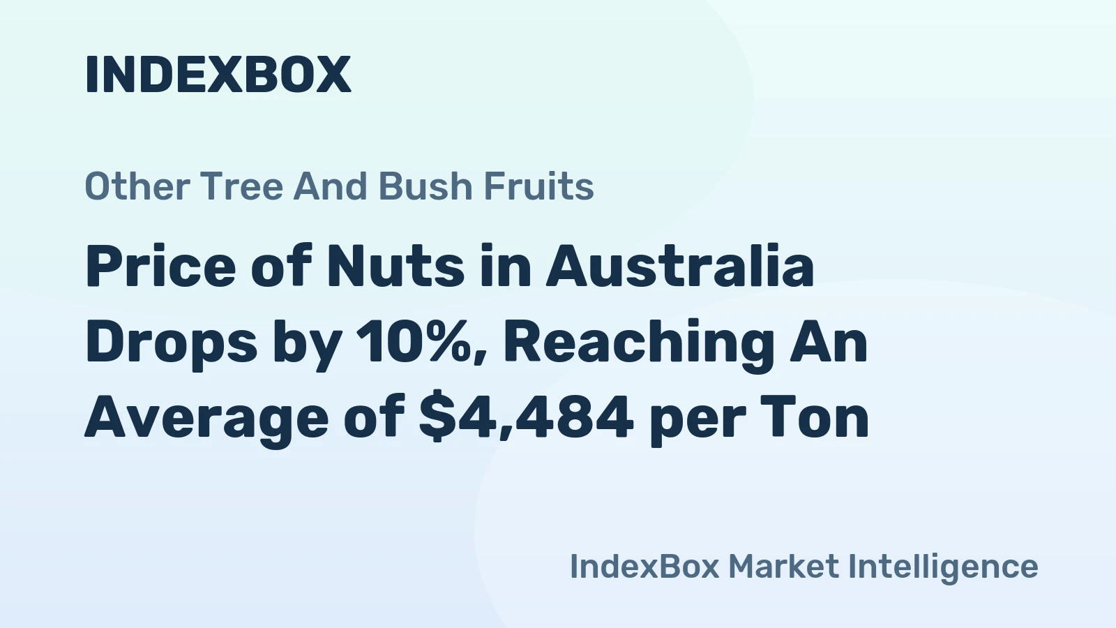 Price of Nuts in Australia Drops by 10%, Reaching An Average of $4,484 per Ton
