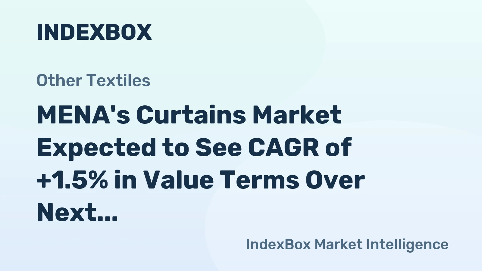 MENA's Curtains Market Expected to See CAGR of +1.5% in Value Terms Over Next Decade
