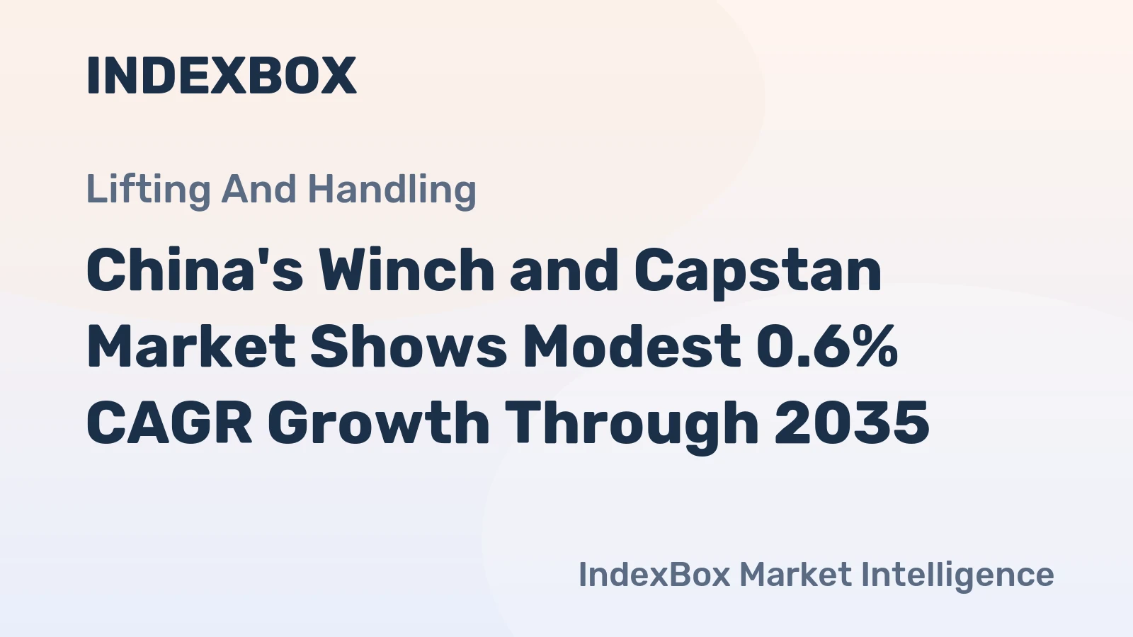 China's Winch and Capstan Market Shows Modest 0.6% CAGR Growth Through 2035