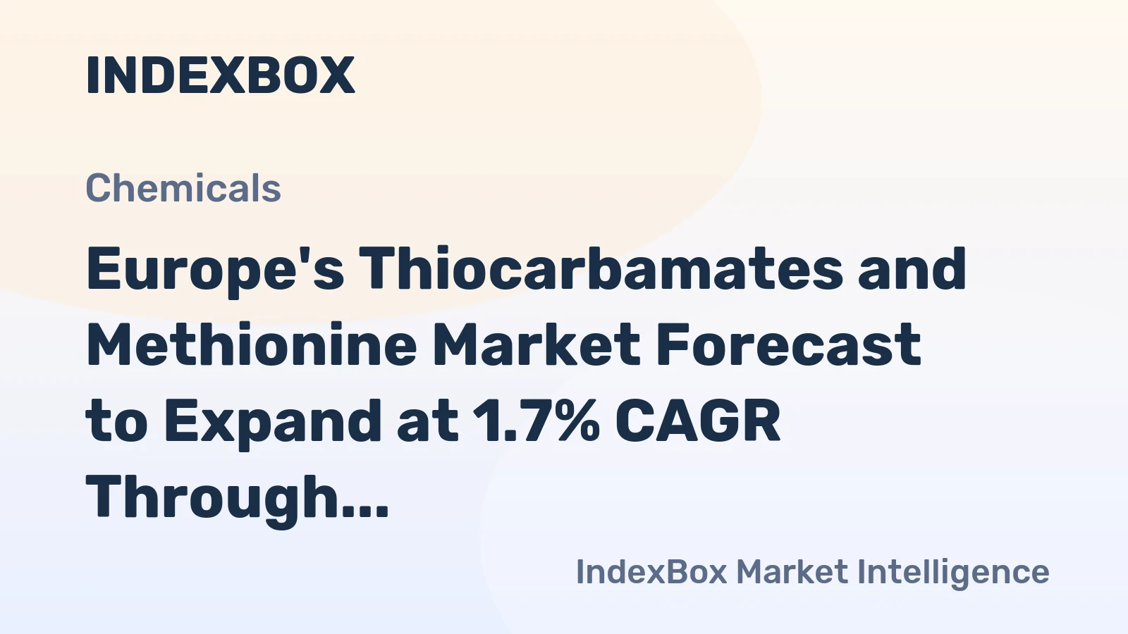 Europe's Thiocarbamates and Methionine Market Forecast to Expand at 1.7% CAGR Through 2035