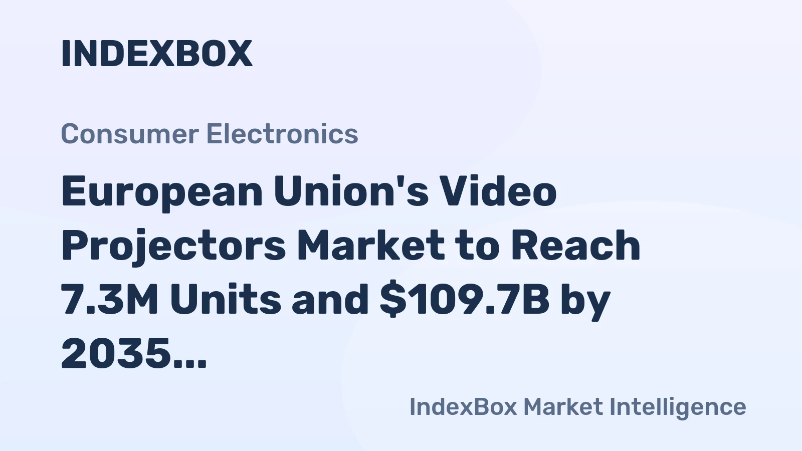 European Union's Video Projectors Market to Reach 7.3M Units and $109.7B by 2035