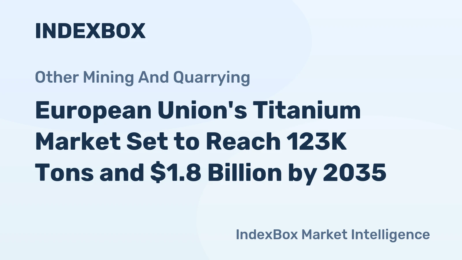 European Union's Titanium Market Set to Reach 123K Tons and $1.8 Billion by 2035