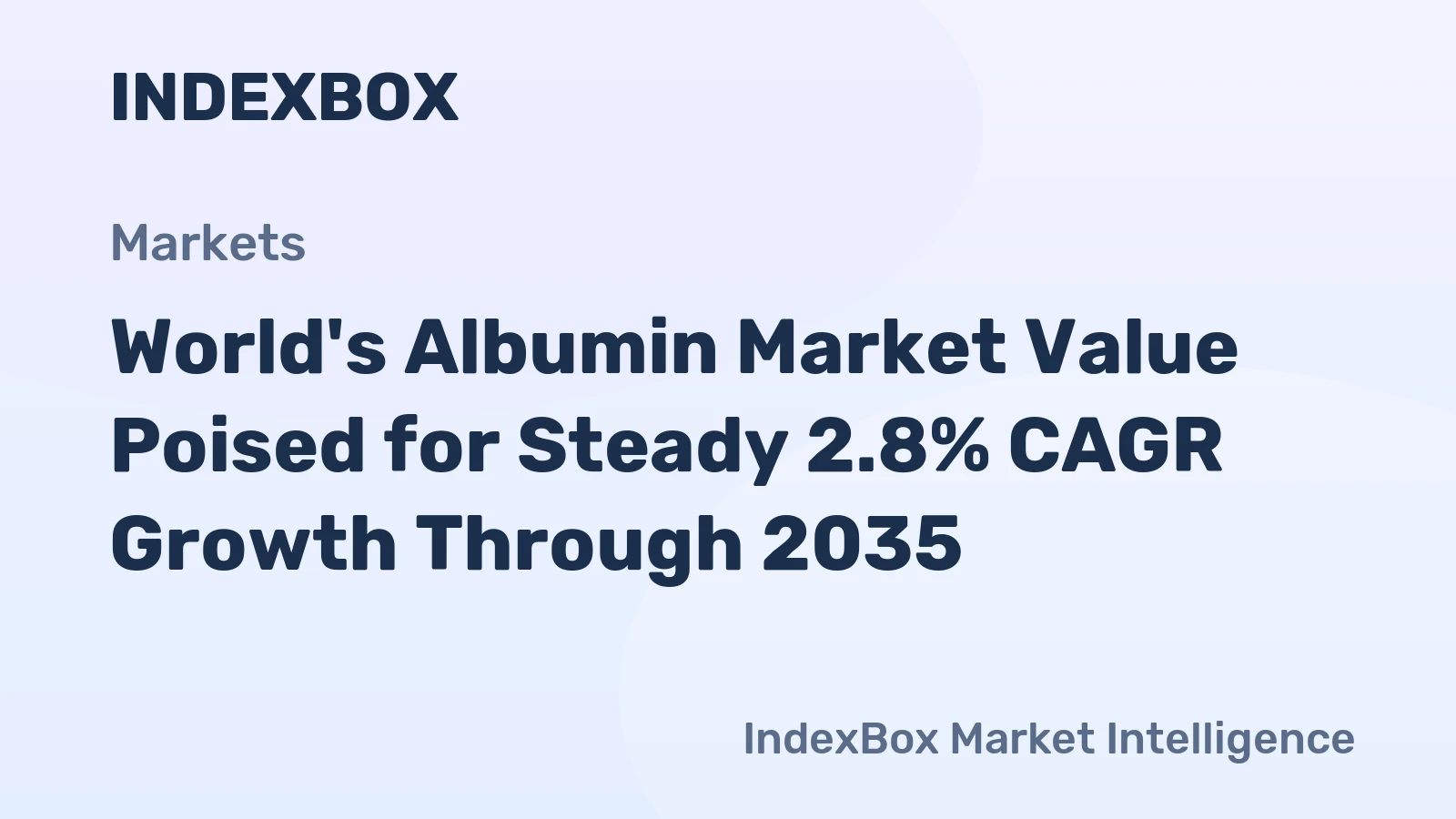 World's Albumin Market Value Poised for Steady 2.8% CAGR Growth Through 2035