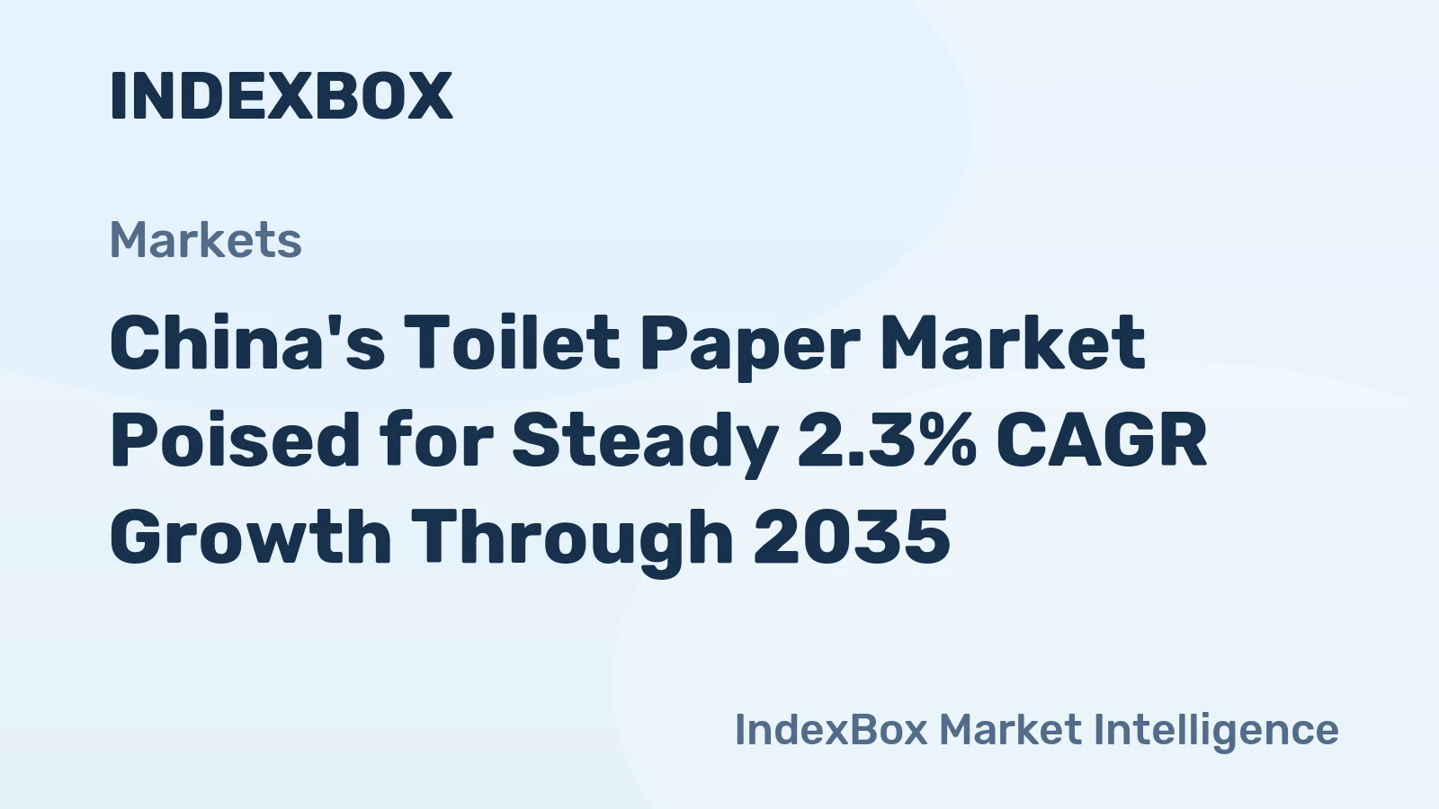 China's Toilet Paper Market Poised for Steady 2.3% CAGR Growth Through 2035