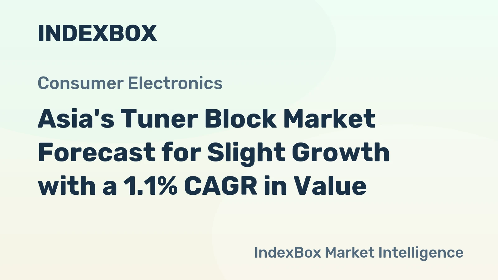 Asia's Tuner Block Market Forecast for Slight Growth with a 1.1% CAGR in Value