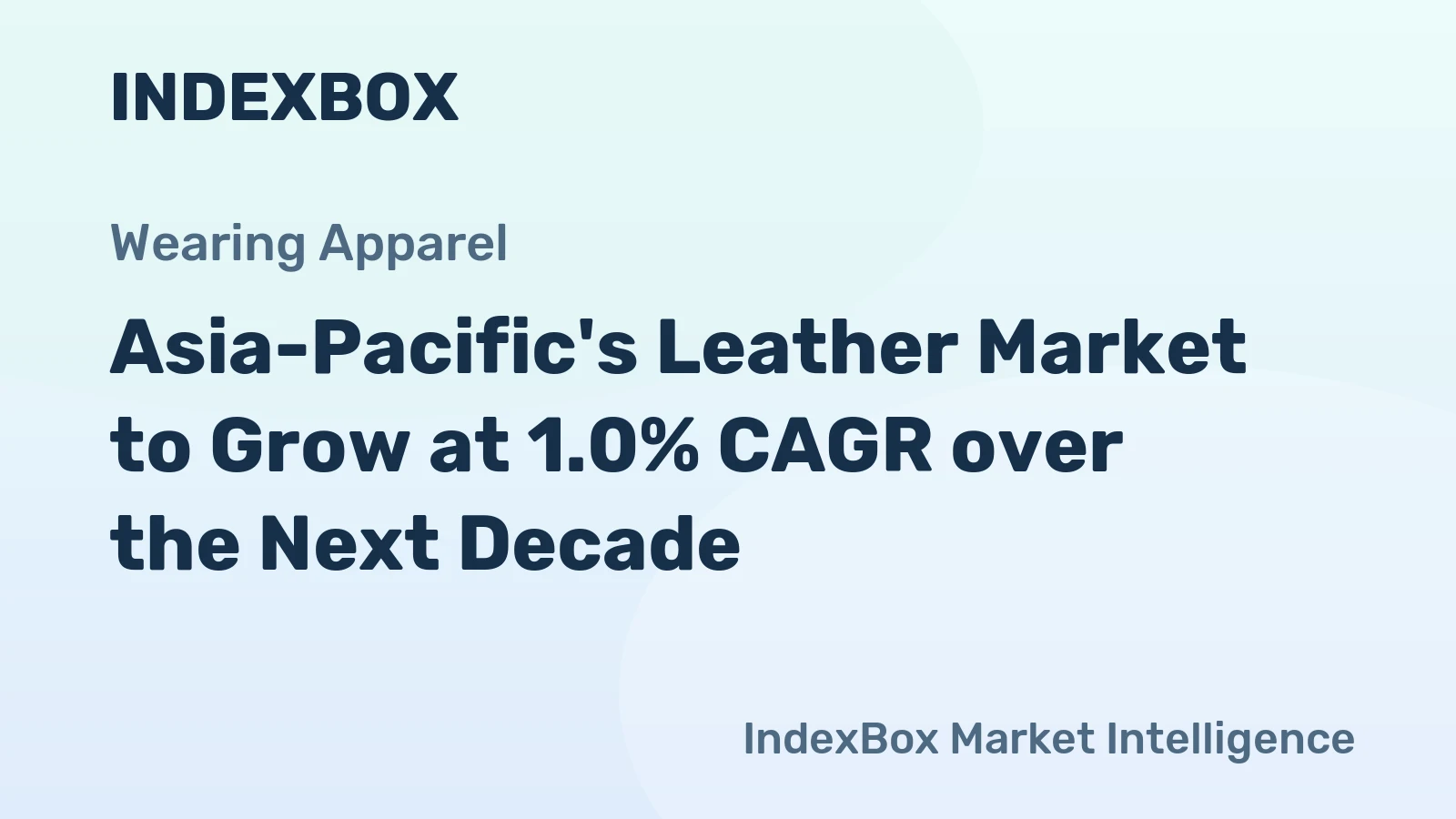 Asia-Pacific's Leather Market to Grow at 1.0% CAGR over the Next Decade