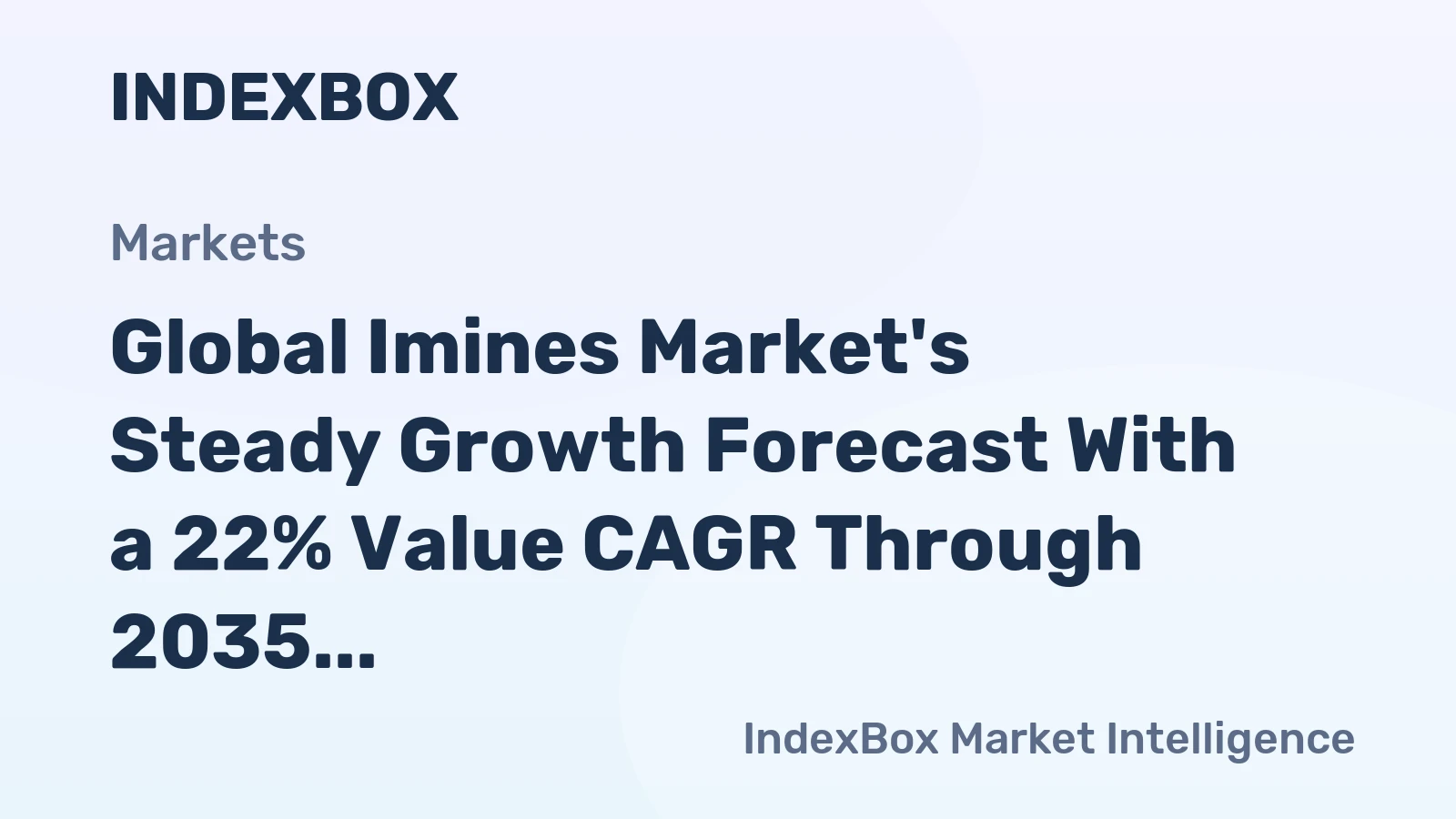 Global Imines Market's Steady Growth Forecast With a 22% Value CAGR Through 2035