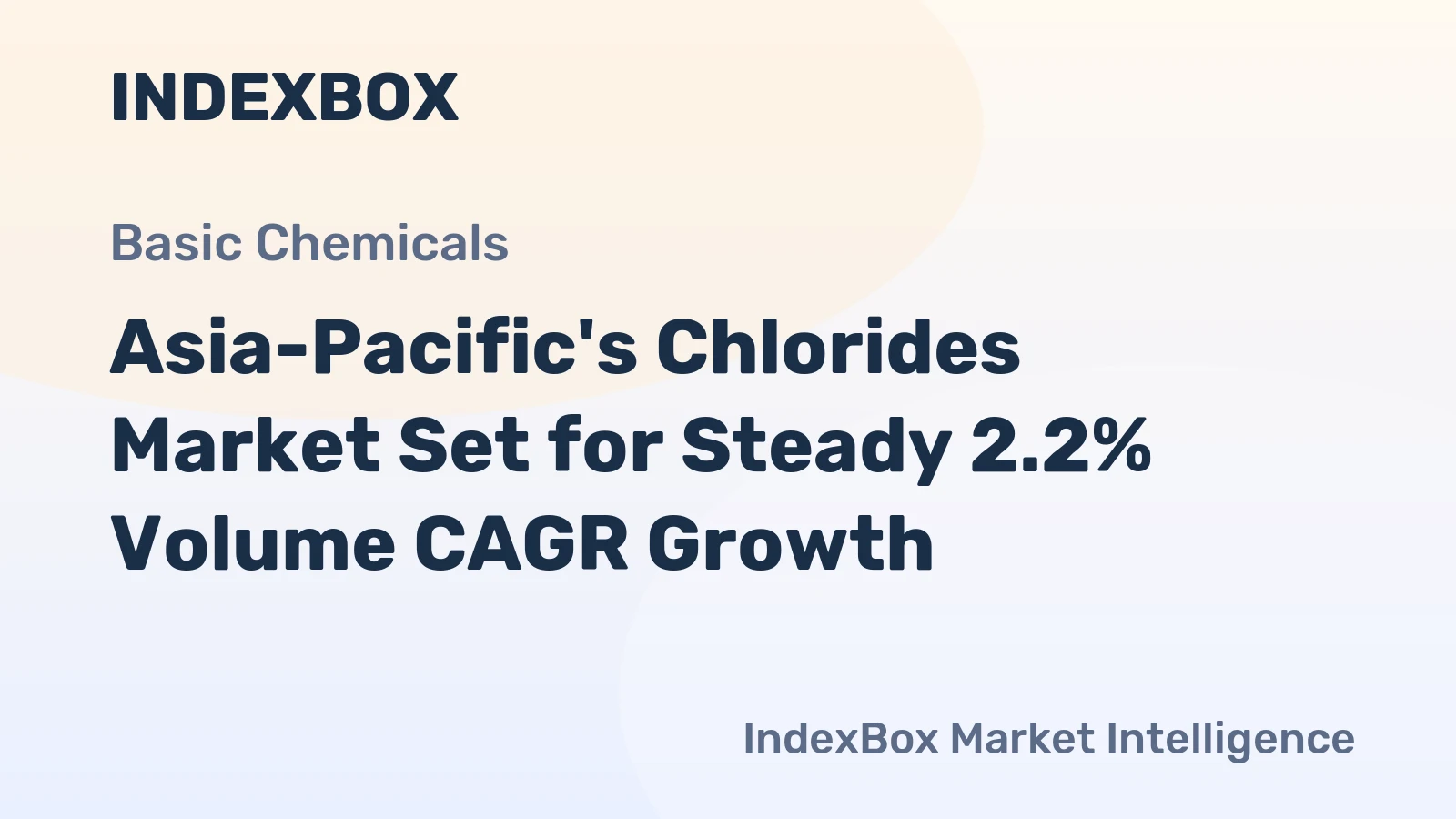 Asia-Pacific's Chlorides Market Set for Steady 2.2% Volume CAGR Growth